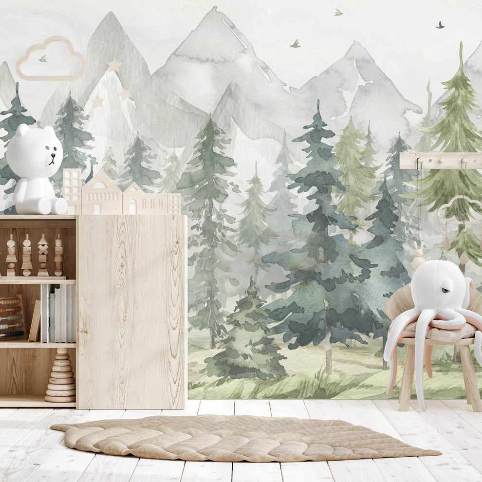 Forest Wallpaper Mural | Nurseries and Children's Rooms – Fable and Fawn