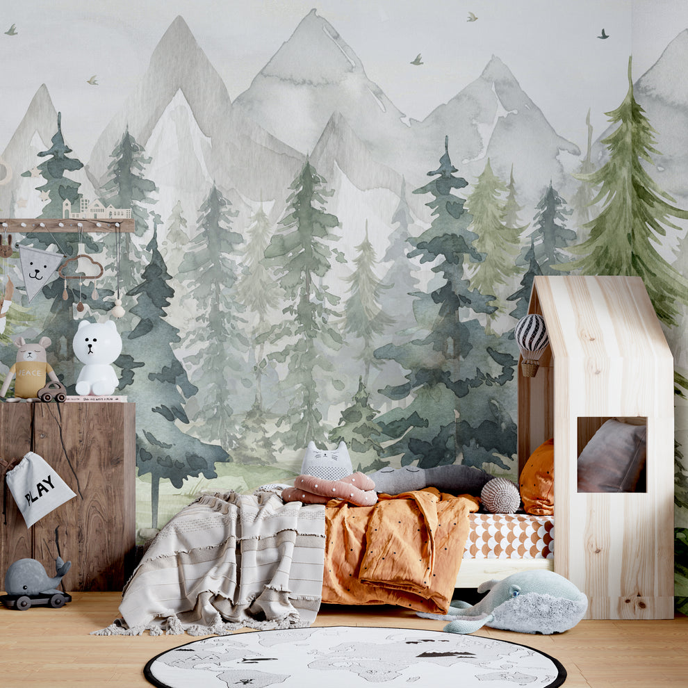 Forest Wallpaper Mural | Nurseries and Children's Rooms – Fable and Fawn